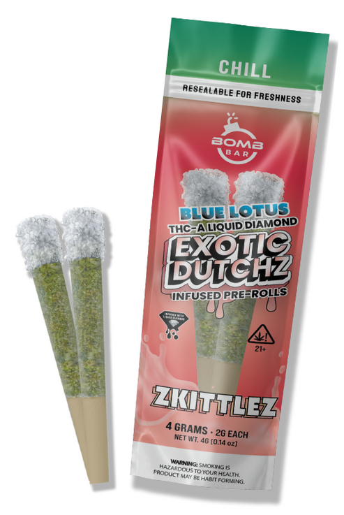 Bomb Bar Blue Lotus Exotic Dutchz THCA Diamond Dipped Prerolls – LOST ...
