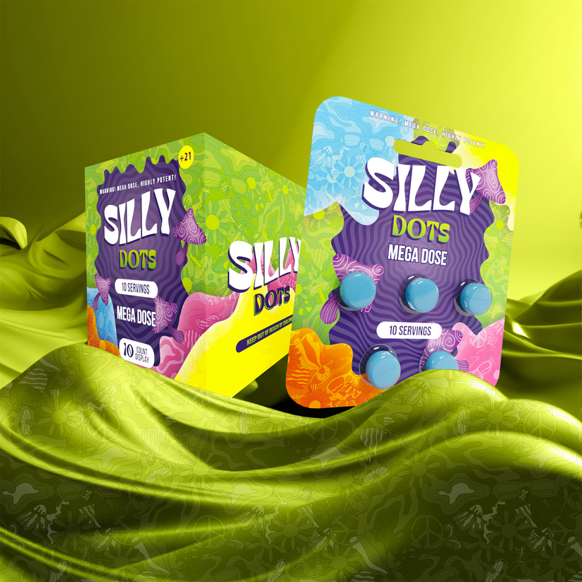 Silly Dots Mega Dose 1200mg 5 Tabs | Potent Mushroom Edibles | Lost THC ...